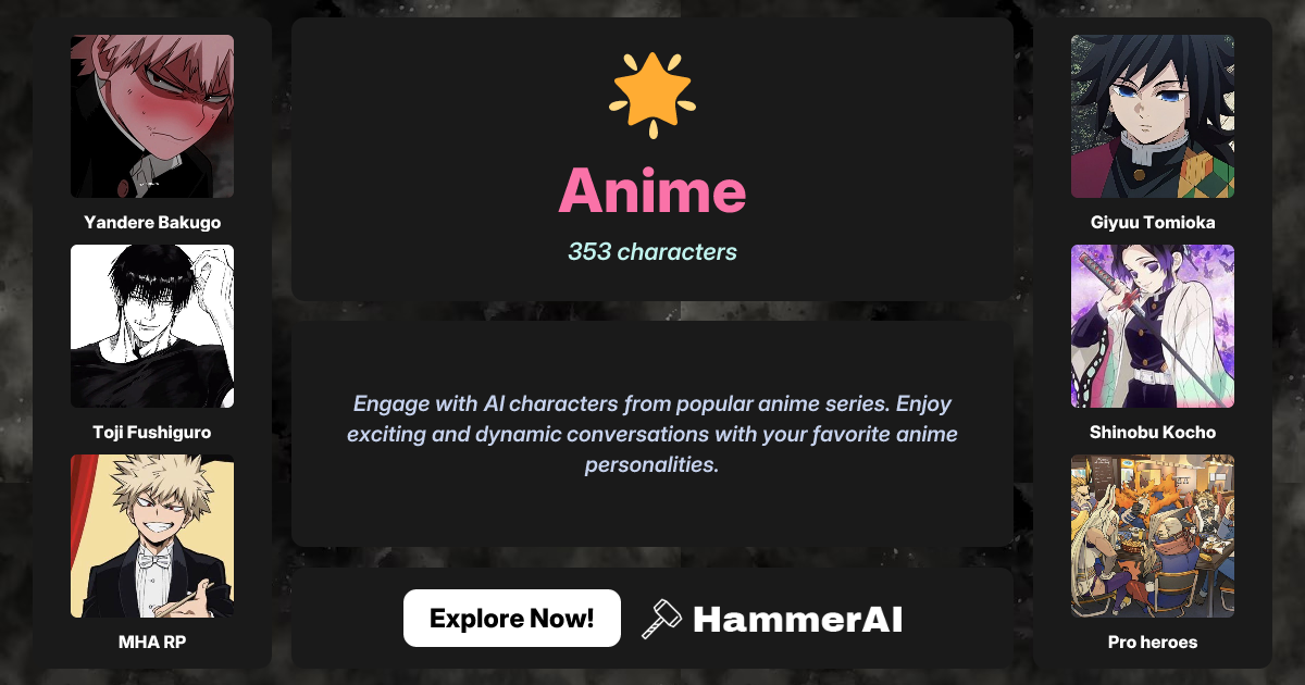 Chat with Anime characters | HammerAI