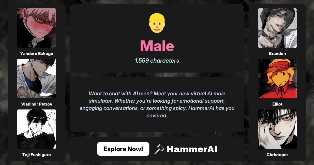 Chat with Male characters | HammerAI